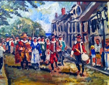 Pilgrim Art by Cedric Hustace | Society of Mayflower Descendants In the ...